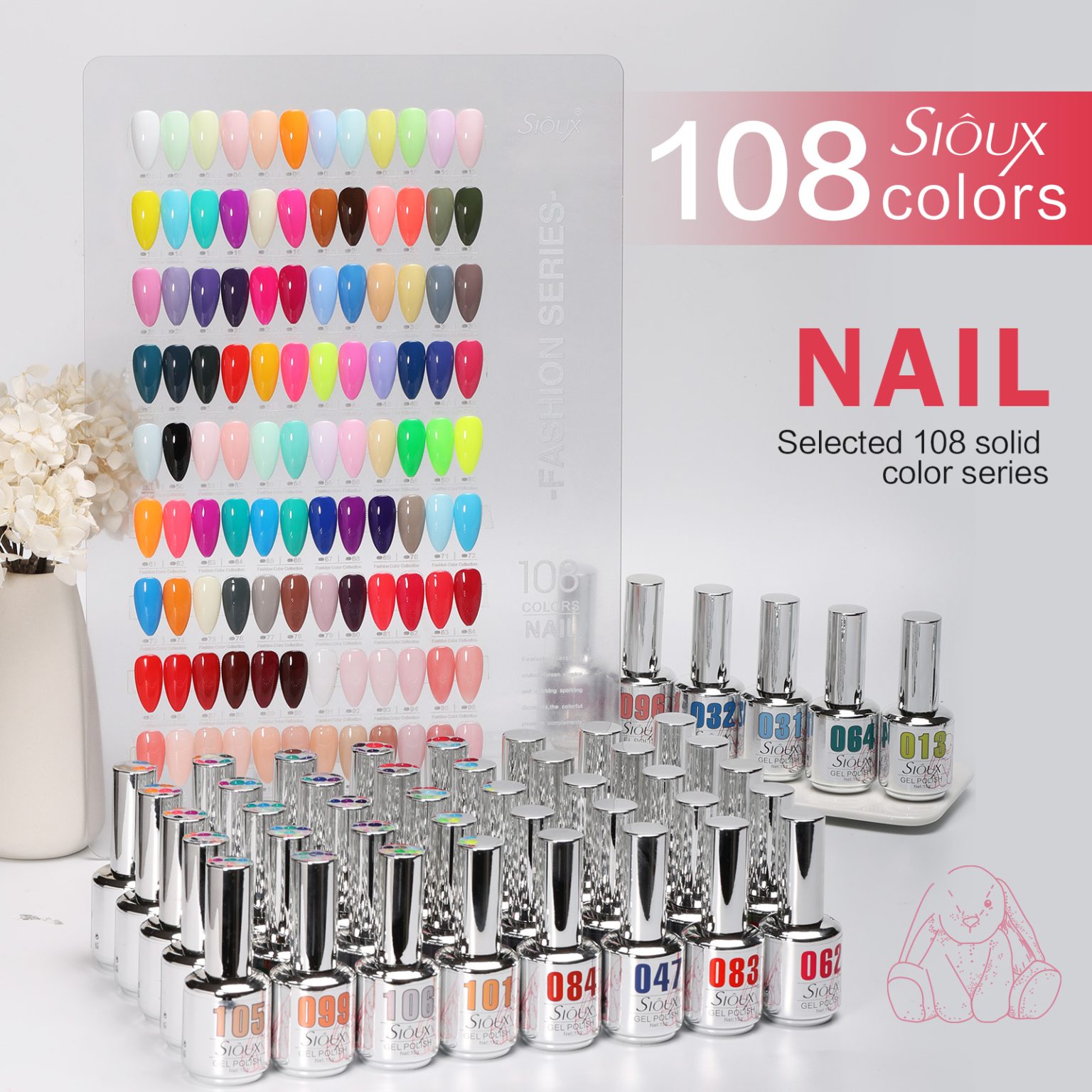 Sioux 108 Color UV Nail Gel – Professional Gel Polish - Nailtion